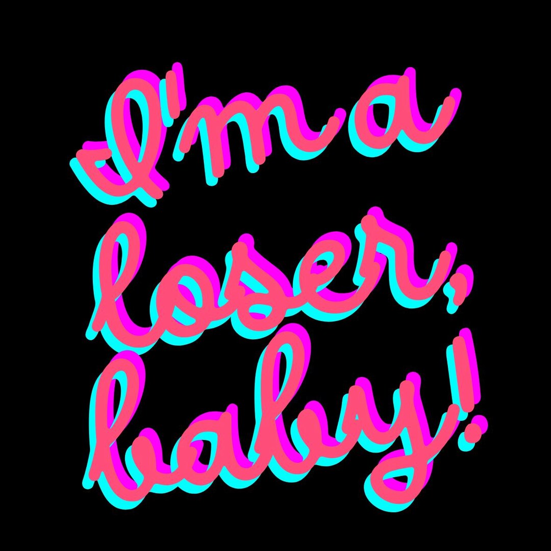 Loser, Baby Lyrics Sticker - Hazbin Hotel Angel Dust - Etsy