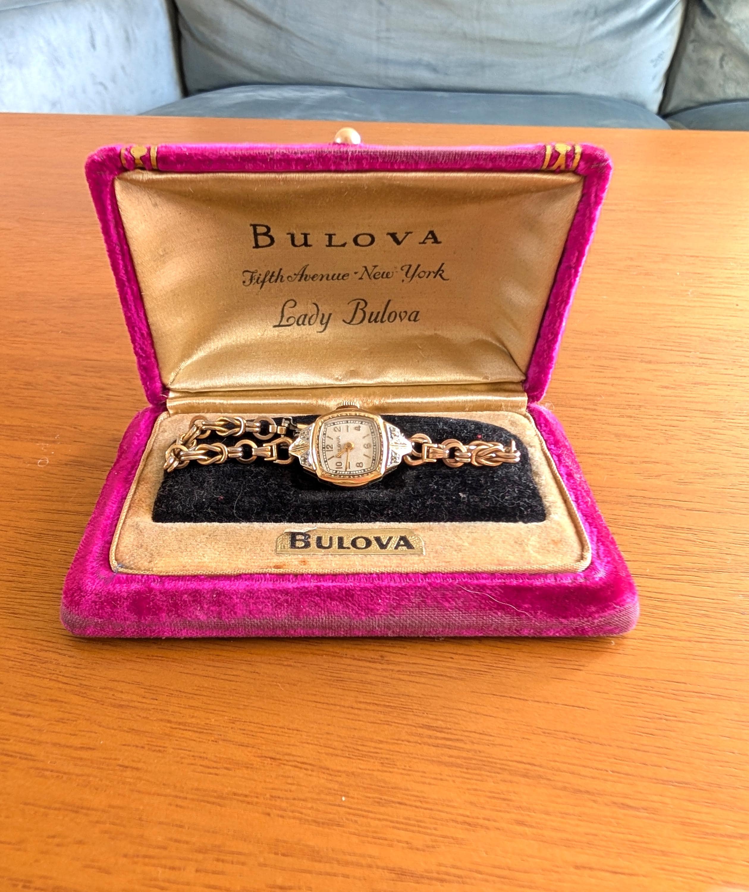 Vintage Lady Bulova 10K Gold Filled Watch With Diamonds Includes ...