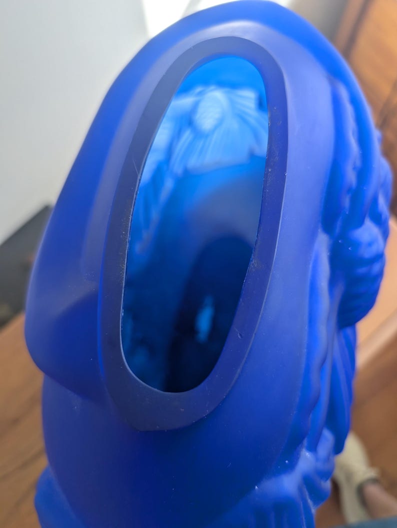 Extremely Large Cobalt Blue Balos Mouth Blown Pinecone Design Glass ...