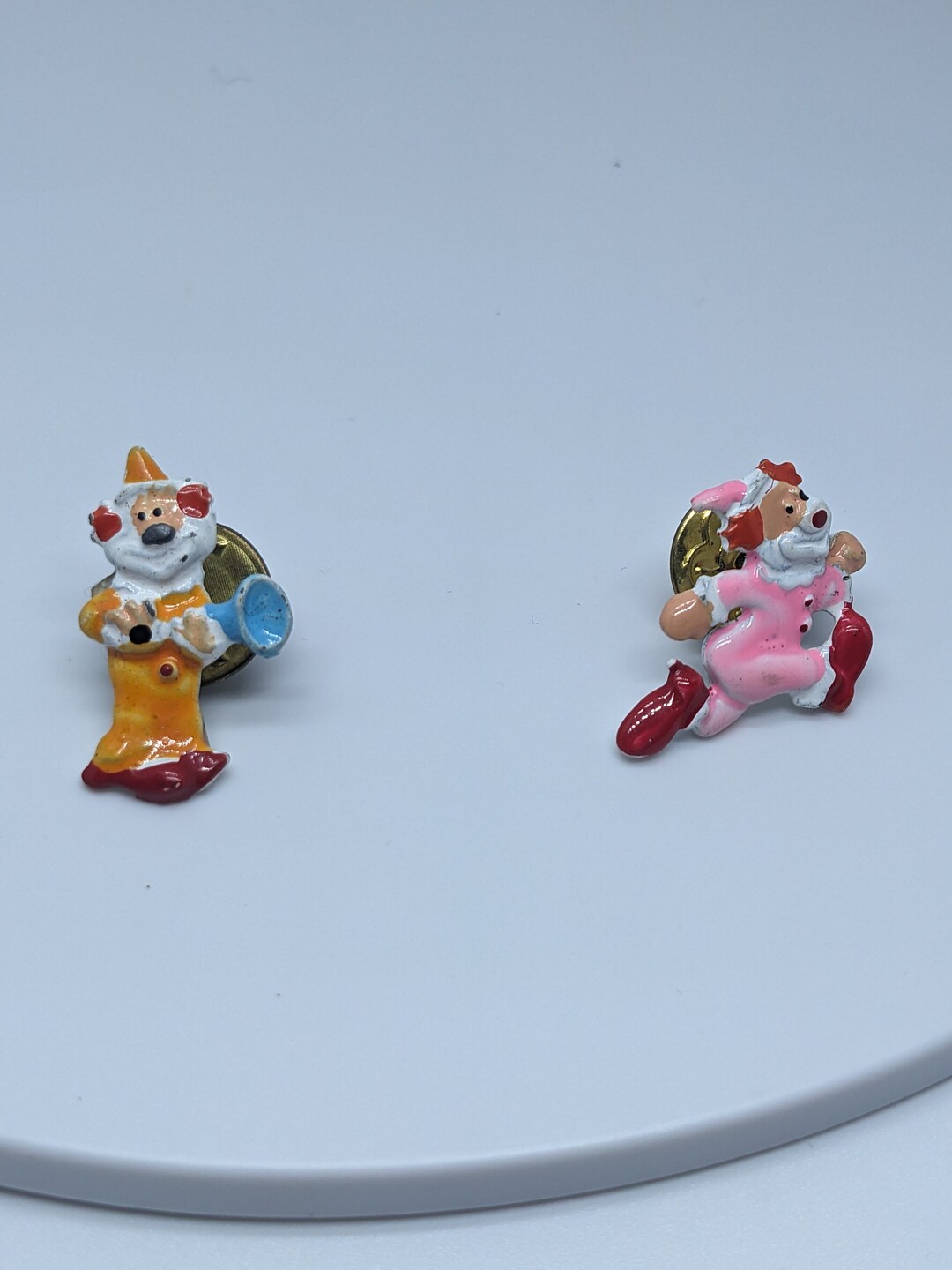 Clown Pins Hand Painted From the 1970s or 1980s Two Pins Adorable ...
