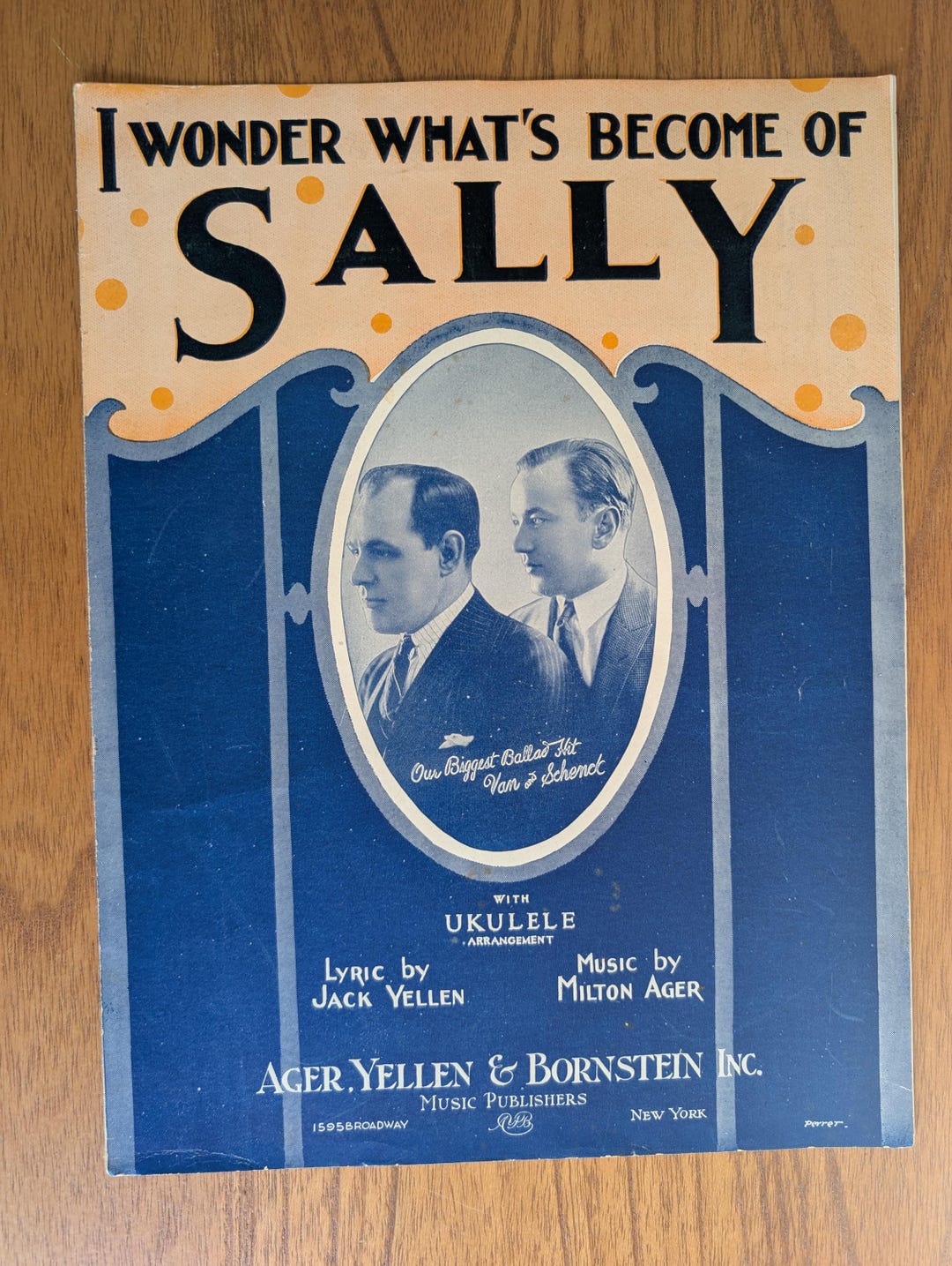 Vintage Sheet Music I Wonder What's Become of Sally Piano With Ukulele ...