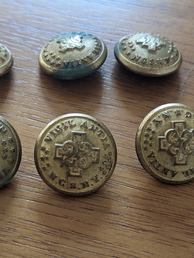 Waterbury Buttons From 1863 Buttons 6 Rare Buttons New York 23rd ...