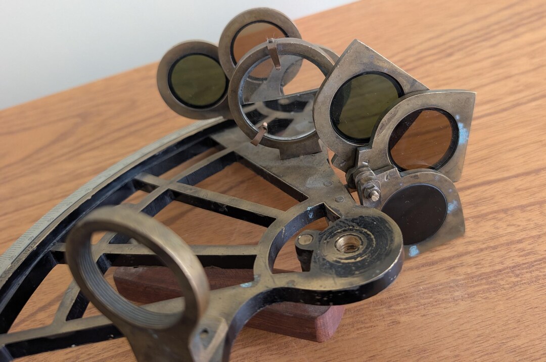 Vintage Sextant Brass and Teak Henry Barrow and Co. London 1923 ...
