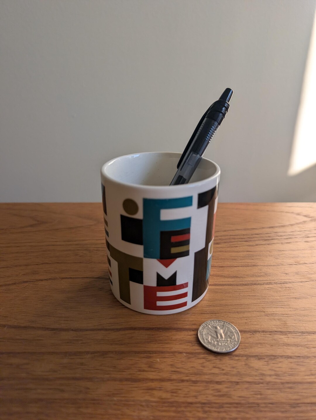 Vintage MCM Time Life Ceramic Pen Cup Designed by Alan Fletcher Made in ...