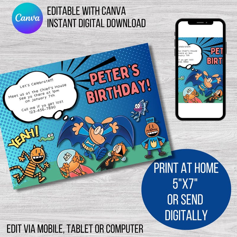 Dog Man Invitation Cards - Etsy