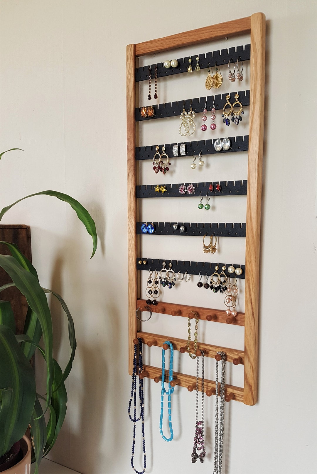 Earring Holder, Large Wall Mounted, Made in USA , FREE SHIPPING ...