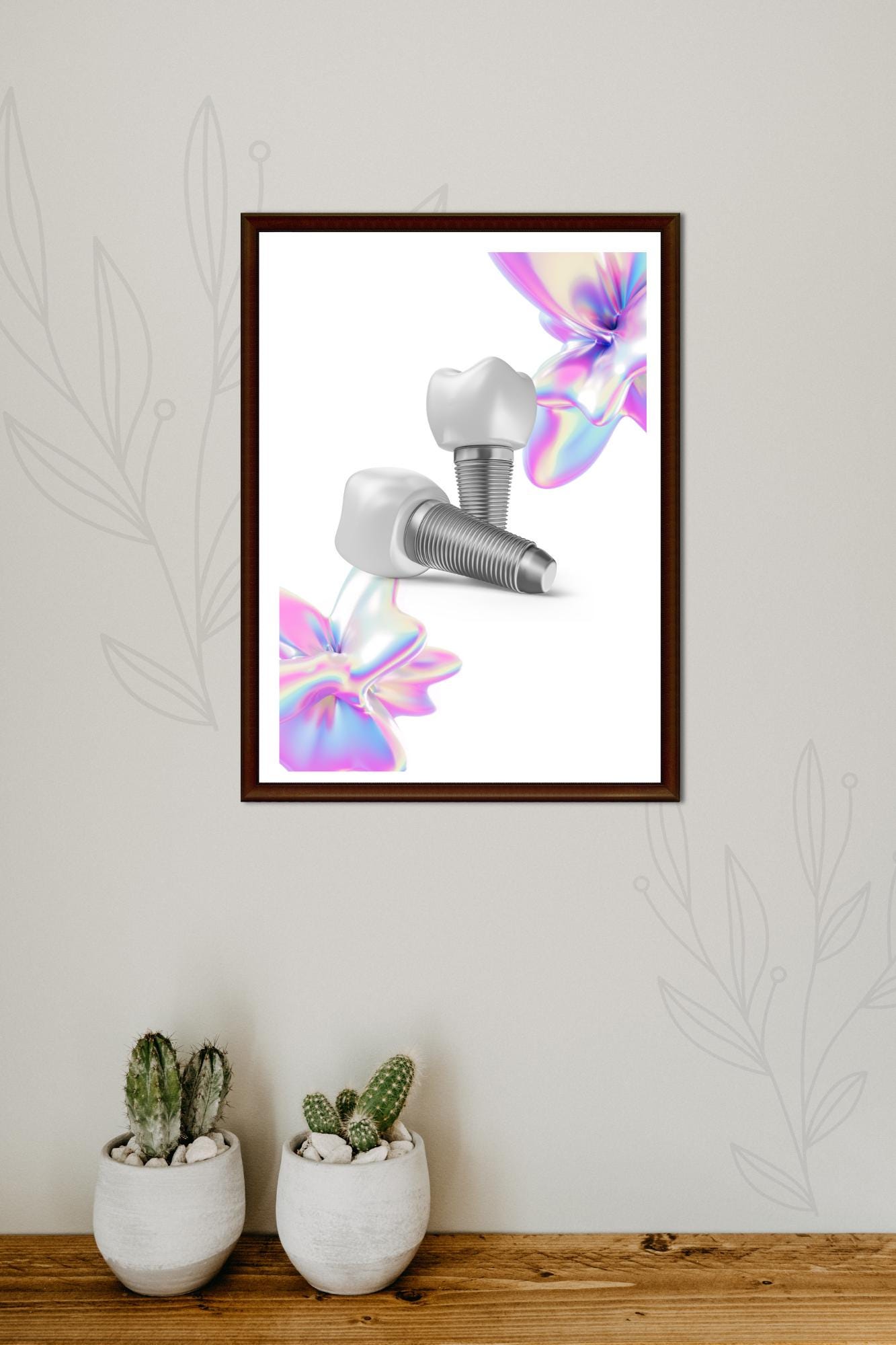 Dentist Wall Art Set, Dental Wall Art, Abstract Dental Office Decor ...