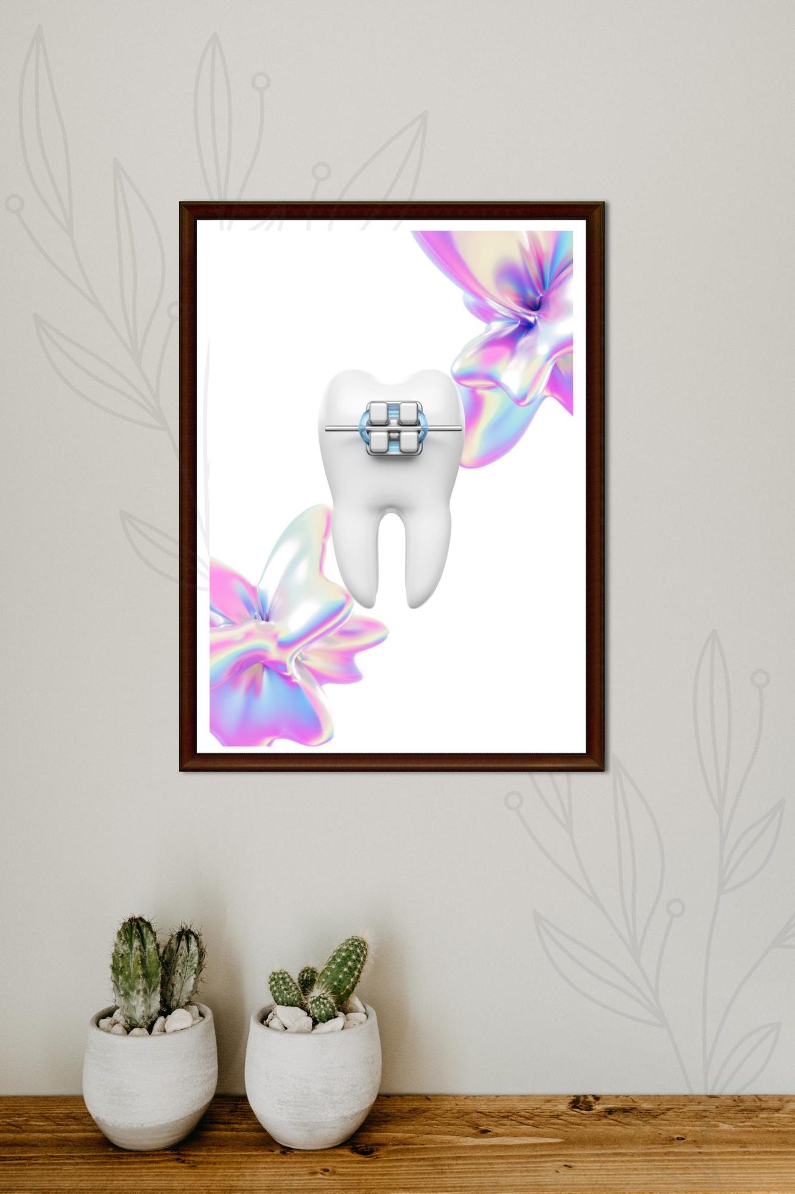 Dentist Wall Art Set, Dental Wall Art, Abstract Dental Office Decor ...