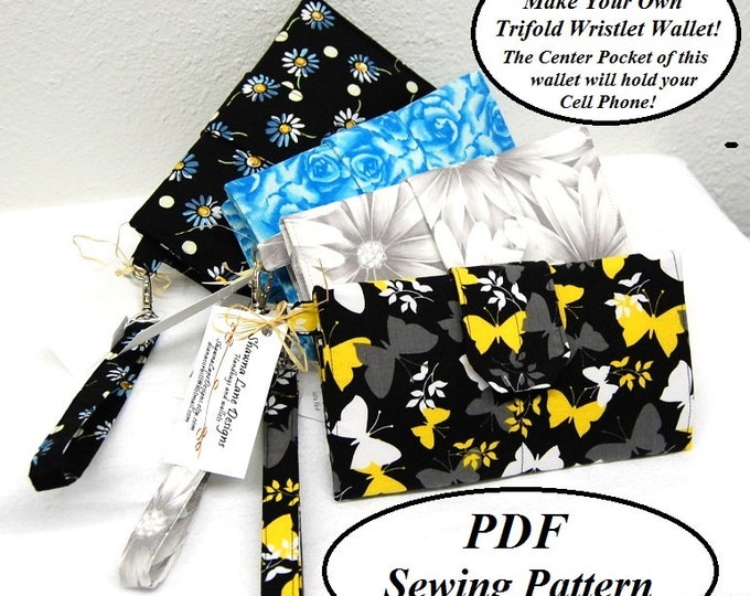 Womens Wallet Sewing Pattern, Pdf Pattern, Cell Phone Wallet Pattern ...