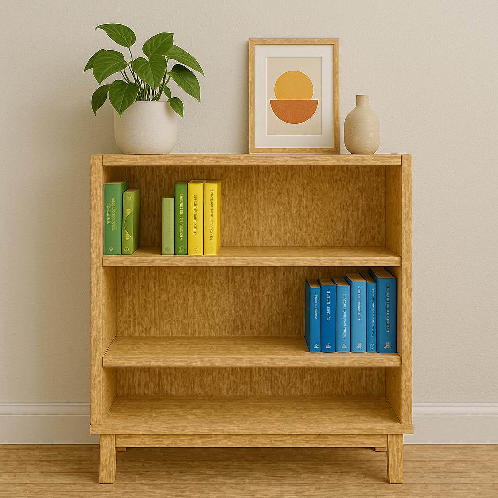 Modern 3-shelf Bookcase PDF Plan: Minimalist DIY Wooden Bookshelf ...