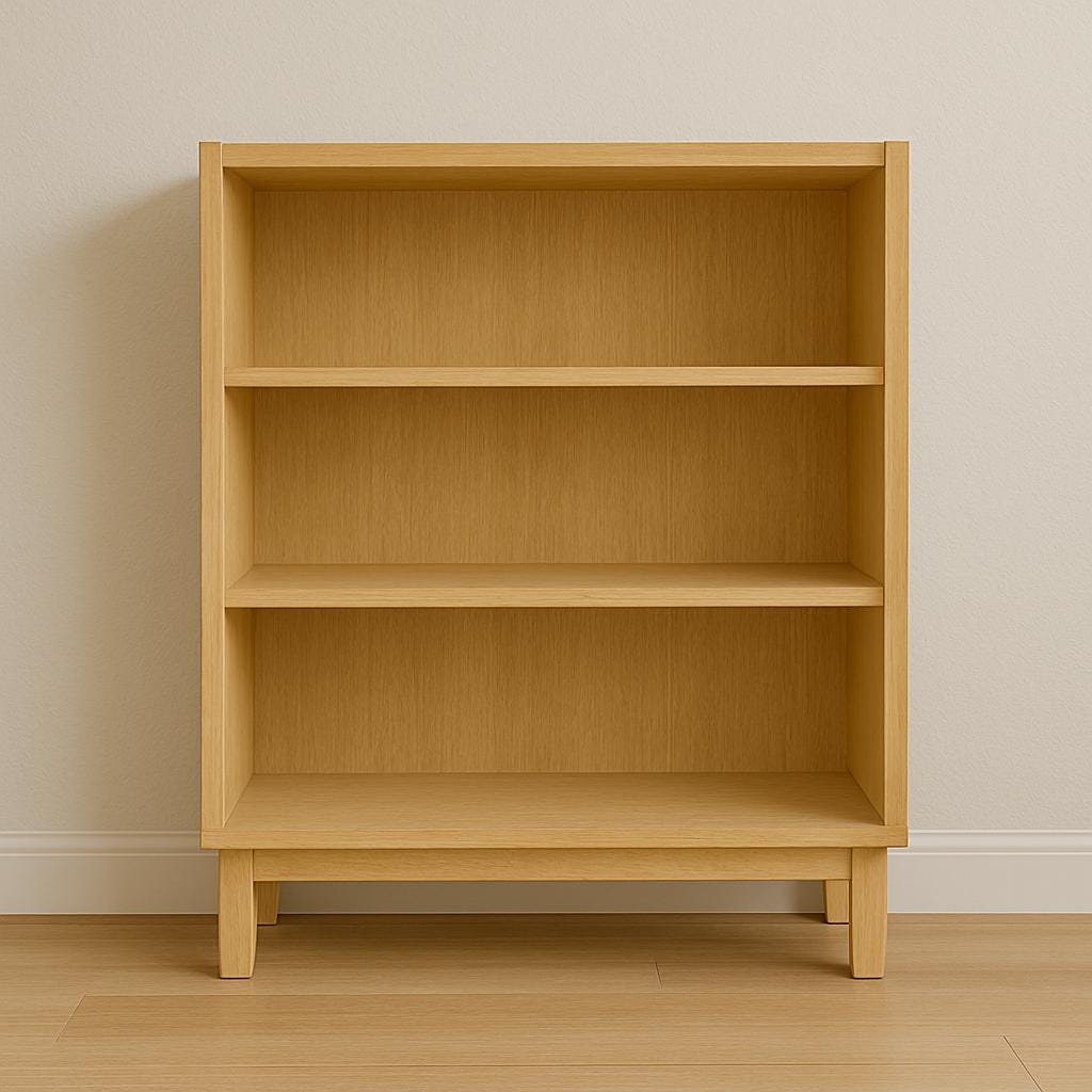 Modern 3-shelf Bookcase PDF Plan: Minimalist DIY Wooden Bookshelf ...