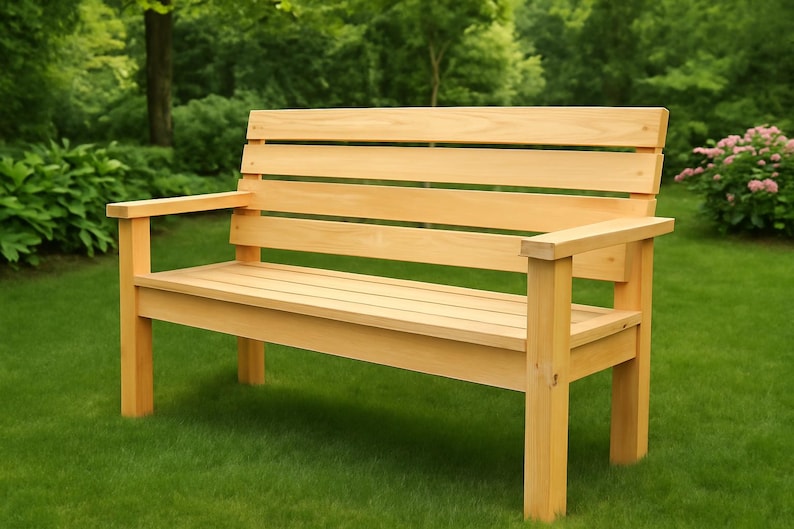 DIY 2x4 Wooden Bench Plan, Woodworking Plans, Outdoor Bench With ...