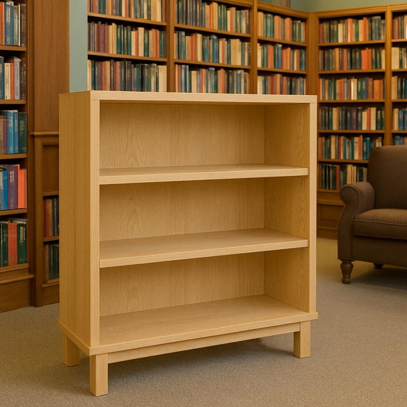 Modern 3-shelf Bookcase PDF Plan: Minimalist DIY Wooden Bookshelf ...