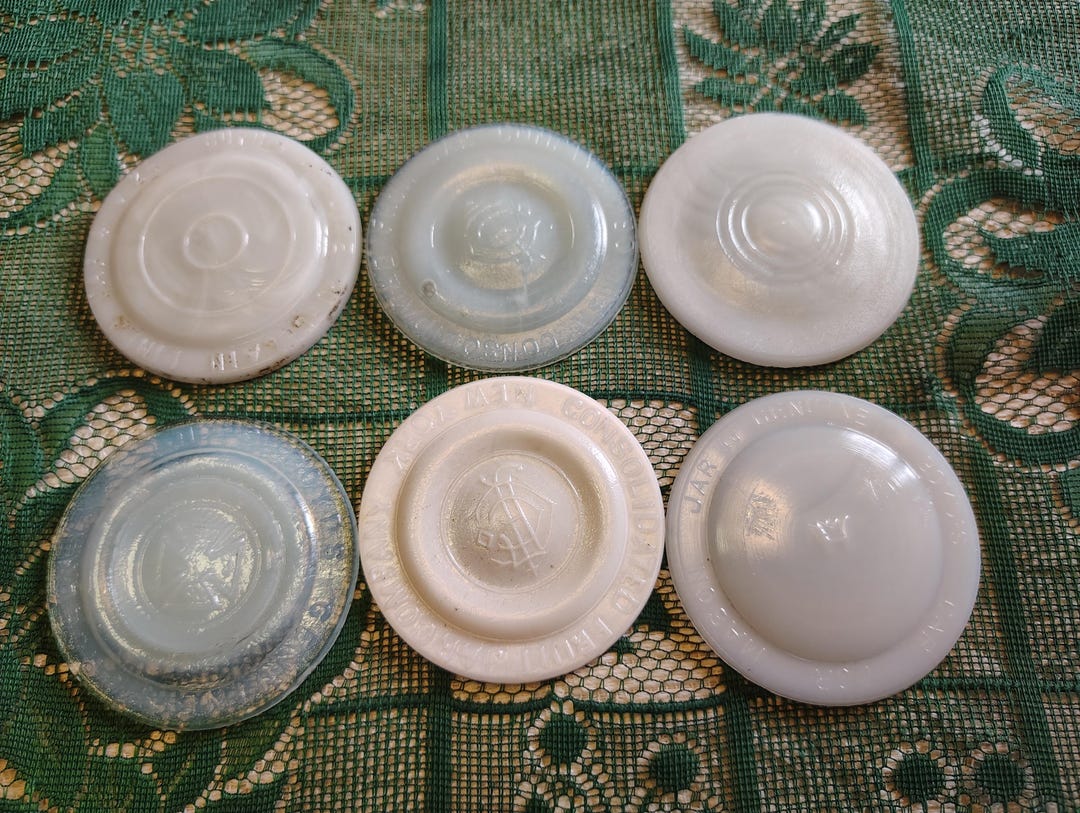 Mason Jar Porcelain Lids by Boyd's & Fruit Jar Co Consolidation, NY ...