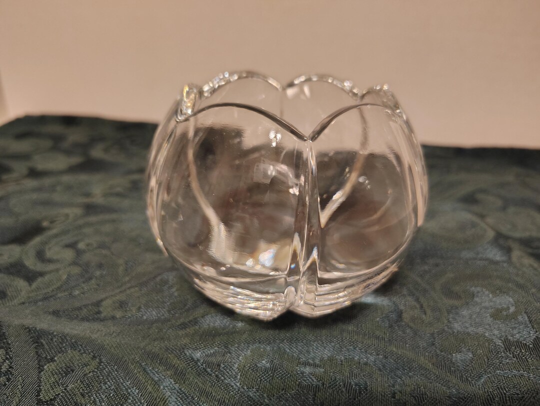 Vintage Illusions Crystal Tea Light Holder... Treasuresbyflick - Etsy