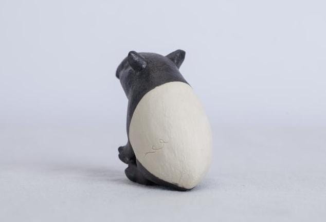 Handcrafted Clay Animal Malayan Tapir - Etsy