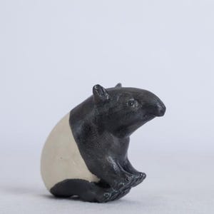 Handcrafted Clay Animal Malayan Tapir - Etsy