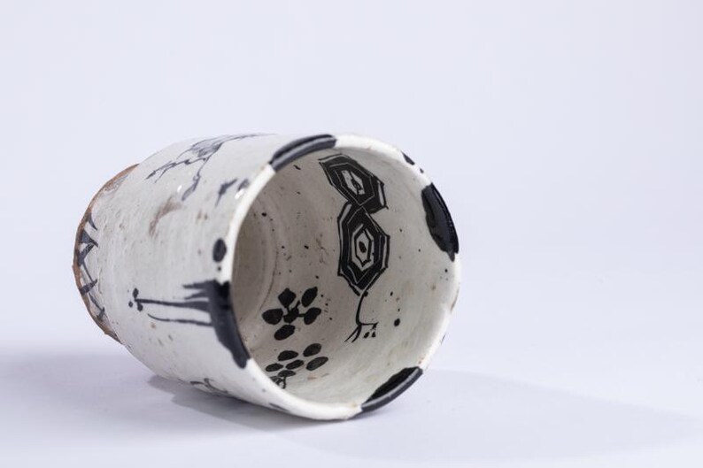 Kuro-oribe Cup | Tegakari Ushi | Japanese Pottery | Handmade ...