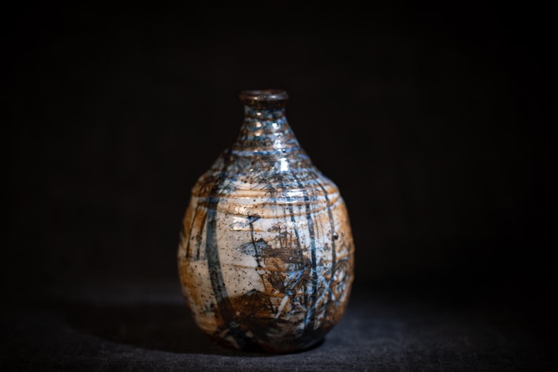 Sake Bottle | Kohiki Tokkuri Sake Flask | Japanese Pottery | Handmade ...