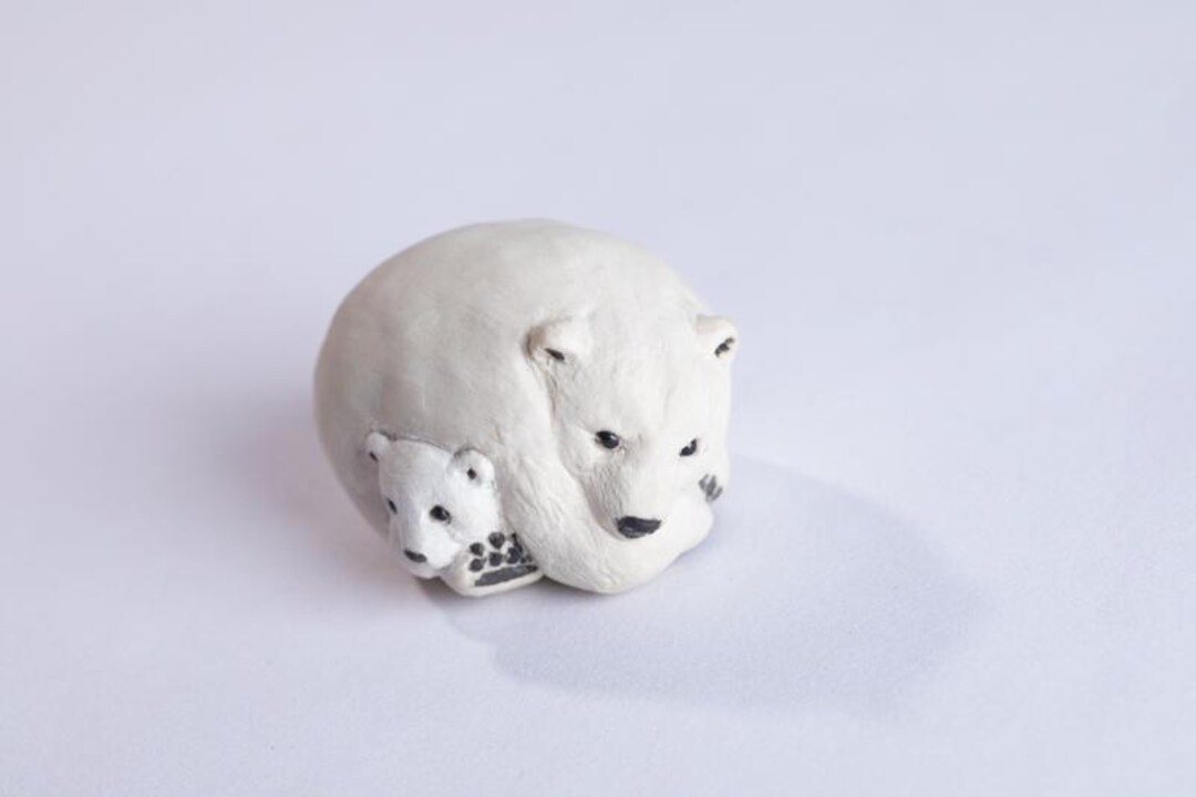 Handcrafted Clay Animal - Polar Bear's Care - Etsy