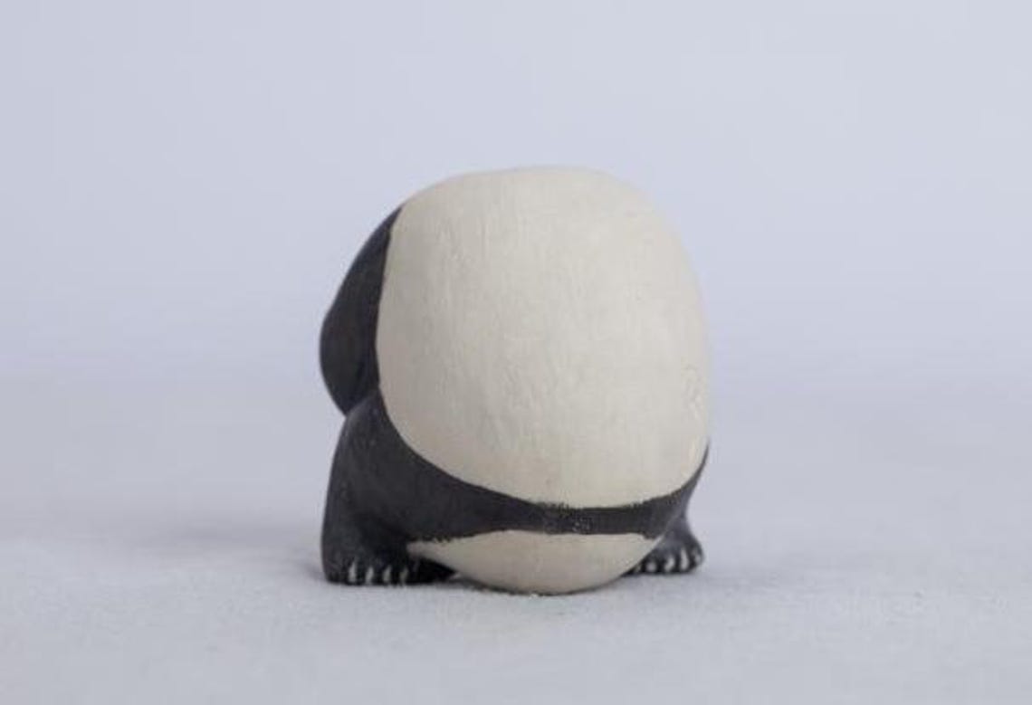 Handcrafted Clay Animal - Rolling Panda - Etsy