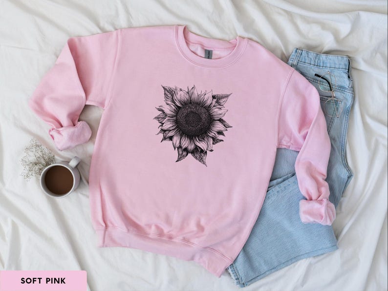 Sunflower T-shirt, Sweatshirt & Hoodie, Flower Lover Graphic, Plant Mom ...