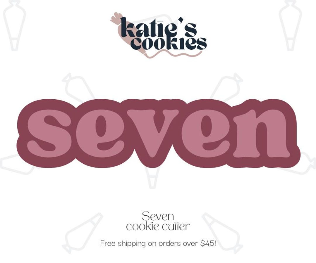Seven Cookie Cutter (multiple Sizes Available) - Number Cookie Cutter ...