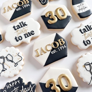 Talk Thirty to Me - Custom Sugar Cookies - Birthday Cookies - Royal ...