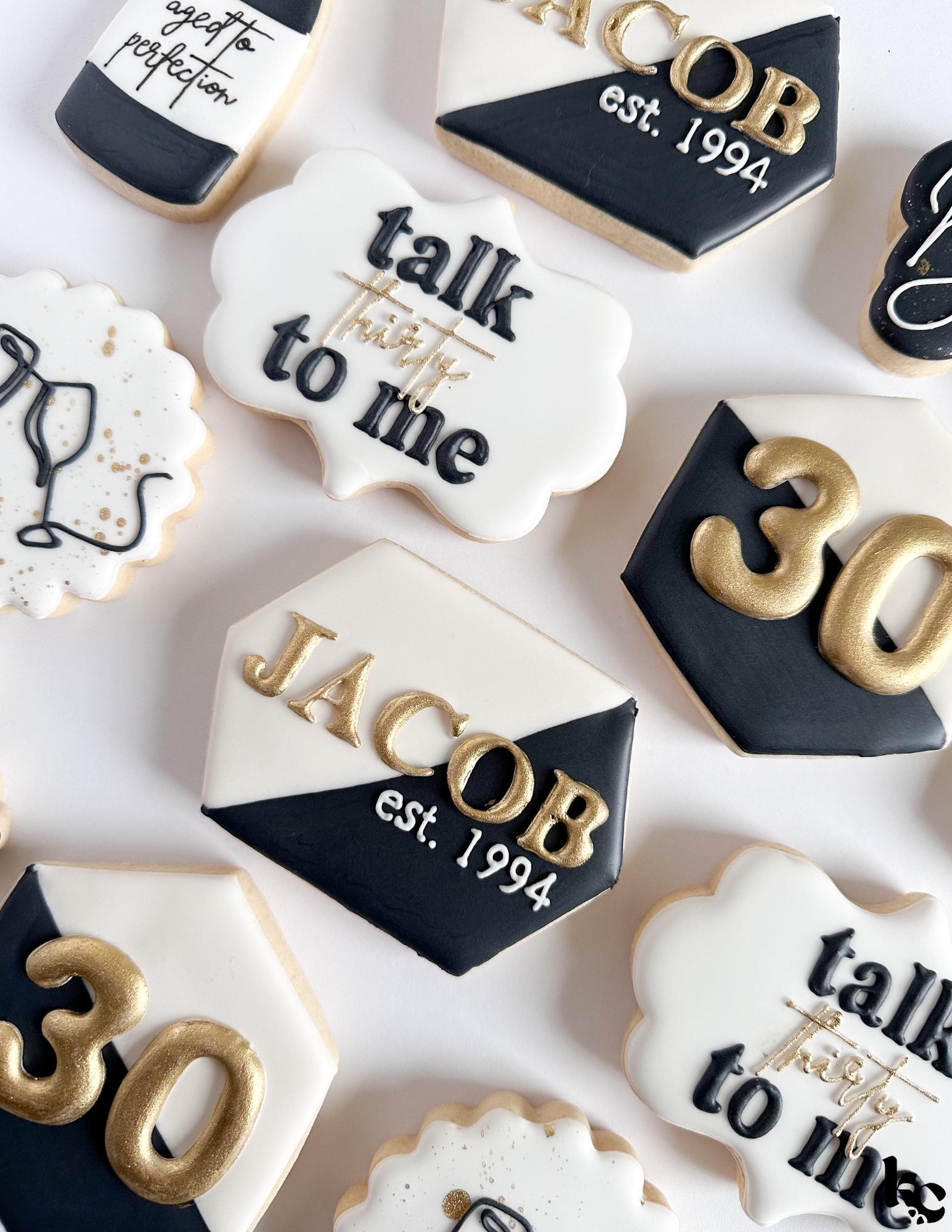 Talk Thirty to Me - Custom Sugar Cookies - Birthday Cookies - Royal ...