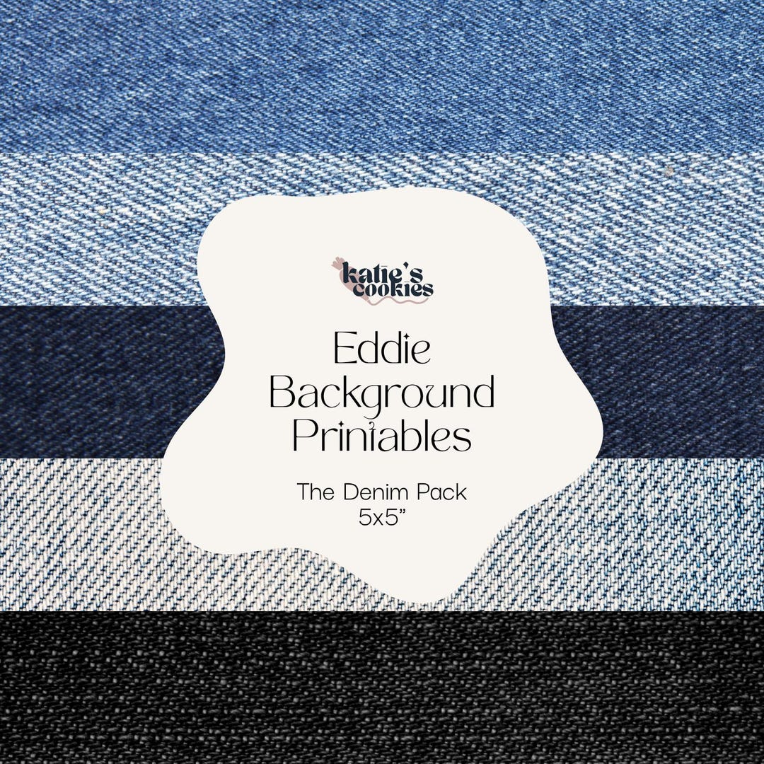 Eddie Background Printables - Instant Download - Demin Pack - Printable ...