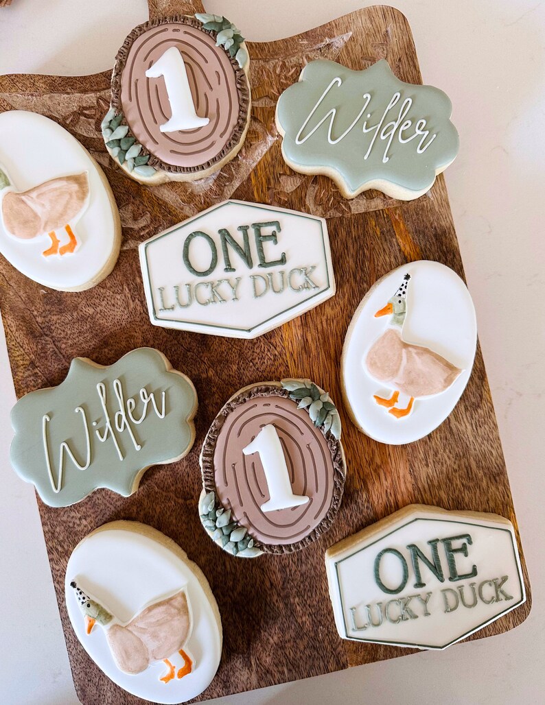 One Lucky Duck Cookies - Custom Sugar Cookies - Birthday Cookies ...