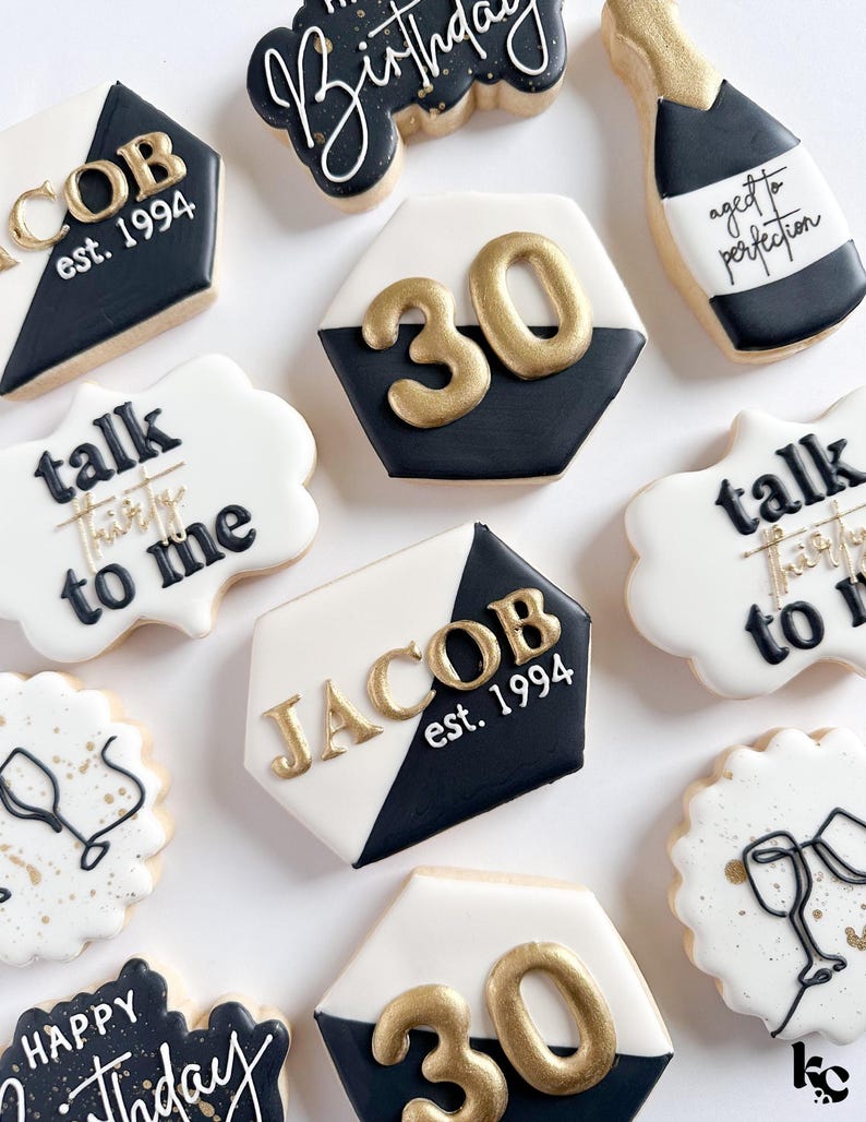 Talk Thirty to Me - Custom Sugar Cookies - Birthday Cookies - Royal ...