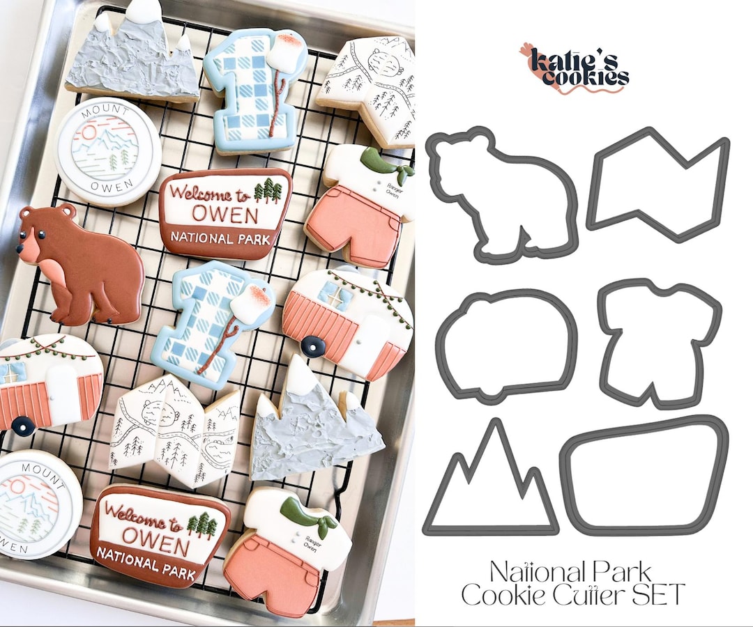 National Park Cookie Cutter SET (multiple Sizes Available) - Cookie ...