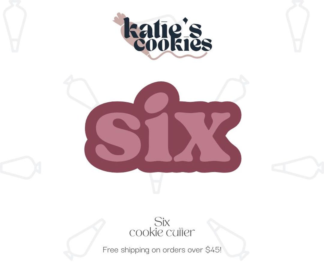 Six Cookie Cutter (multiple Sizes Available) - Number Cookie Cutter ...
