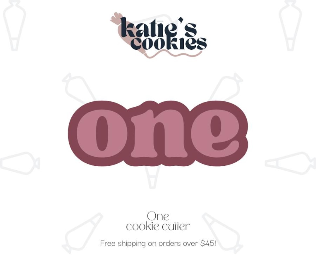 One Cookie Cutter (multiple Sizes Available) - Number Cookie Cutter ...