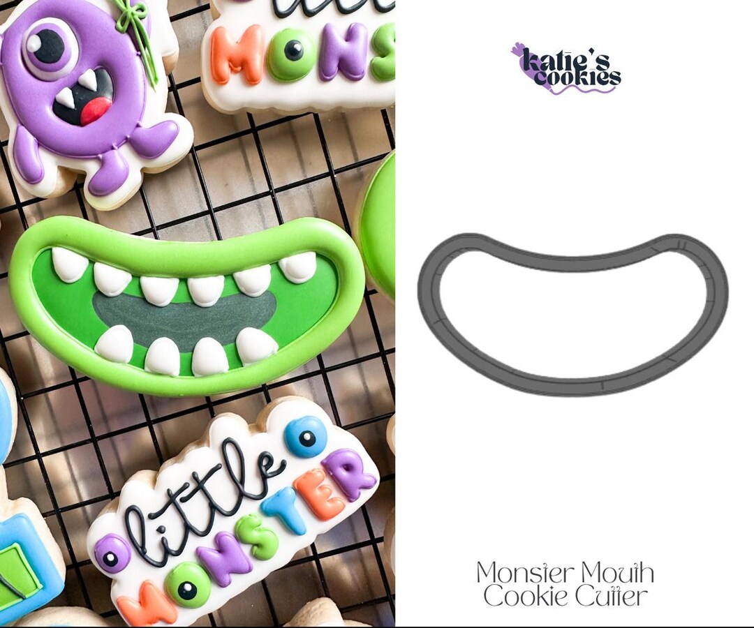 Monster Mouth Cookie Cutter (multiple Sizes Available) - Little Monster ...
