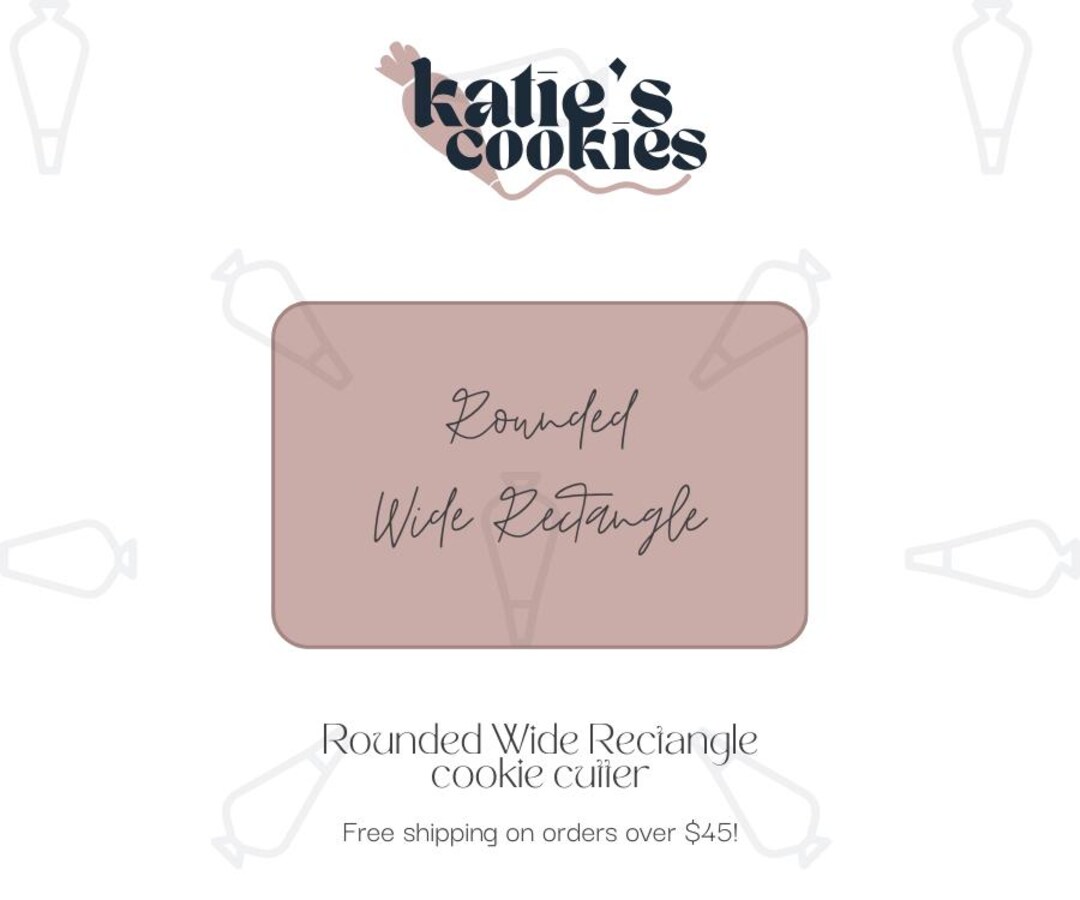 Rounded Rectangle Cookie Cutter (multiple Sizes Available) - Rectangle ...