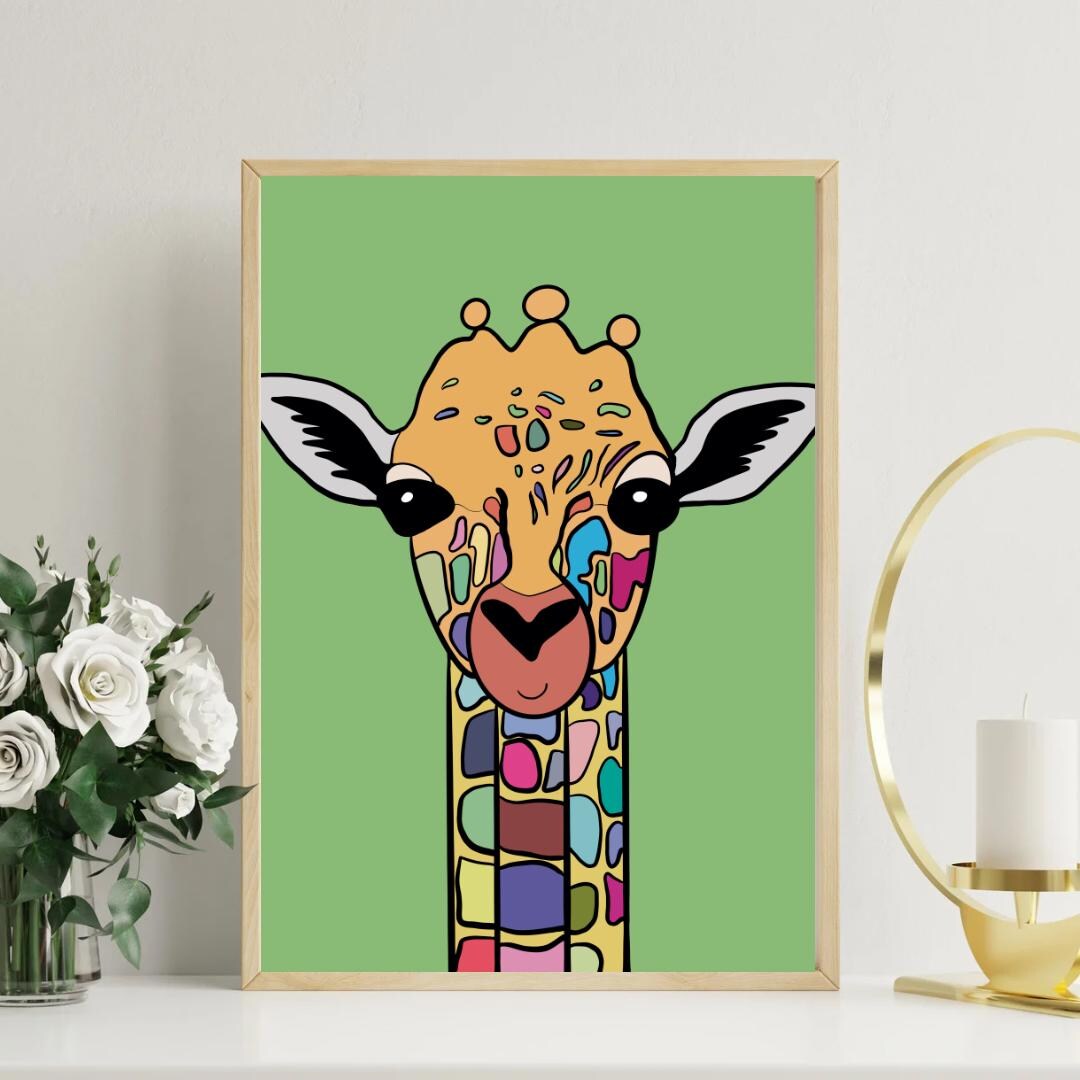 Giraffe Kids Room Decor Printable Poster - Etsy
