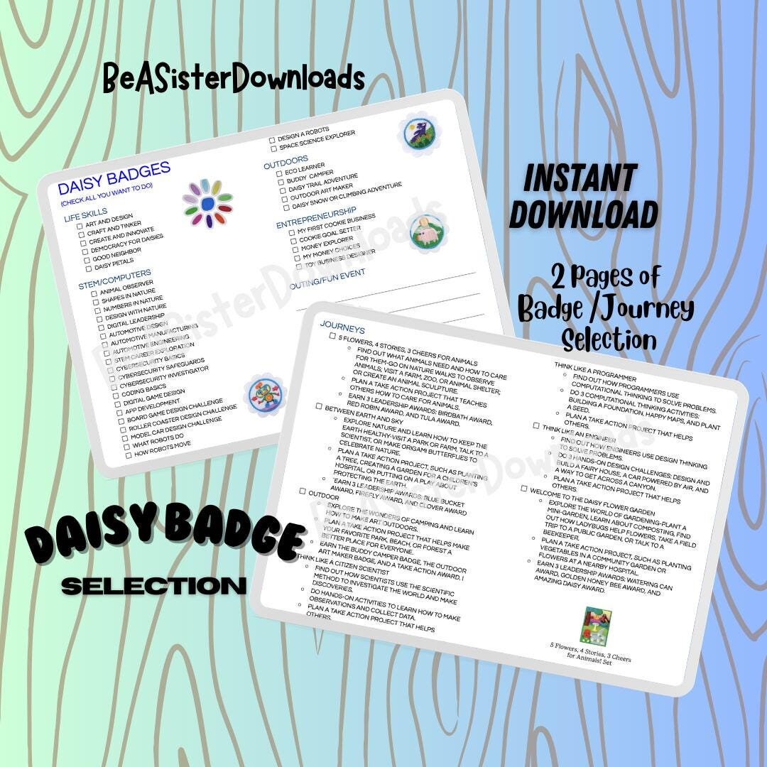 Daisy Badge Choice Survey Girl Scouts - Updated 2025 - Etsy