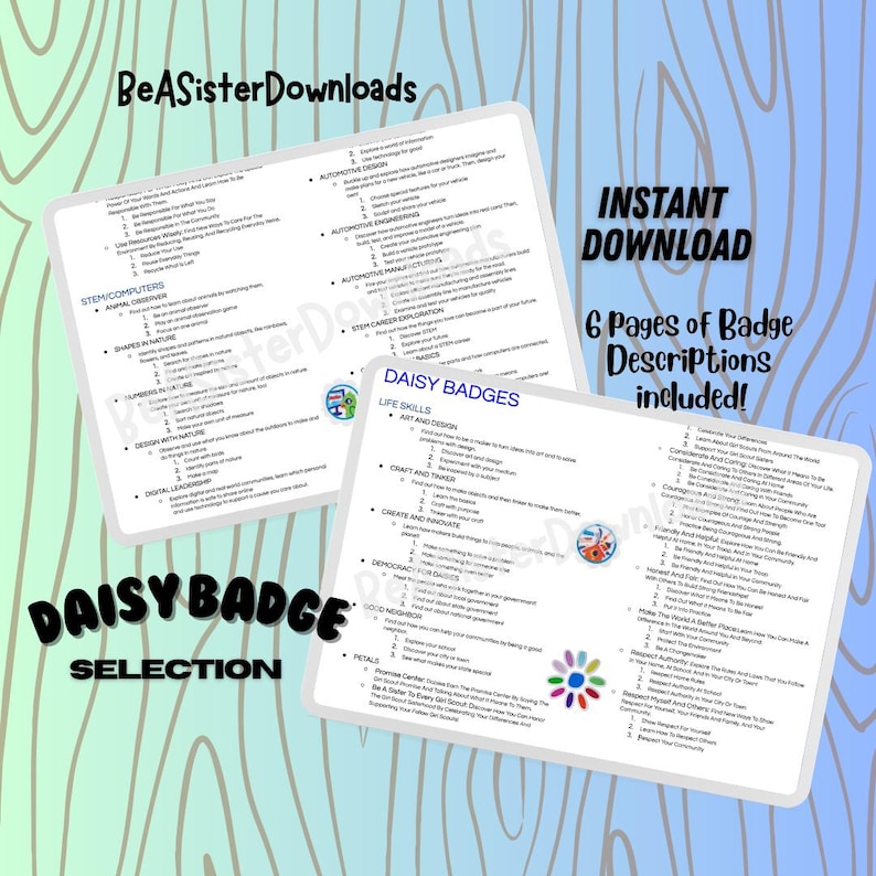 Daisy Badge Choice Survey Girl Scouts - Updated 2025 - Etsy