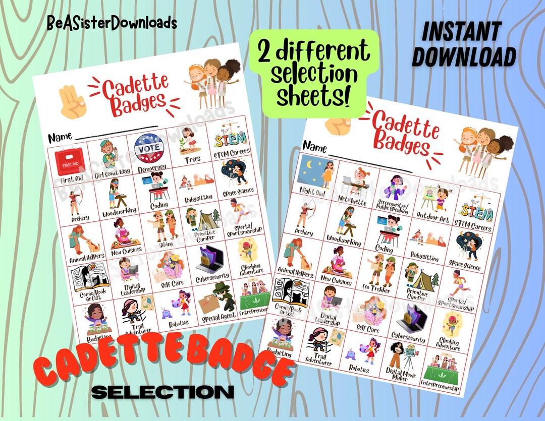 Cadette Badge Choice Survey Girl Scouts - Etsy