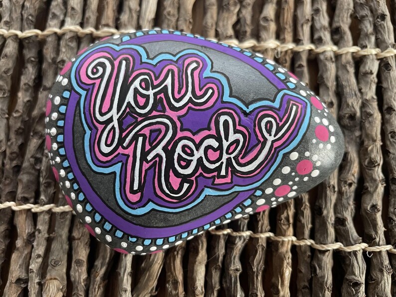 Inspirational Hand-painted Kindness Rocks, Motivational Gifts, Home ...