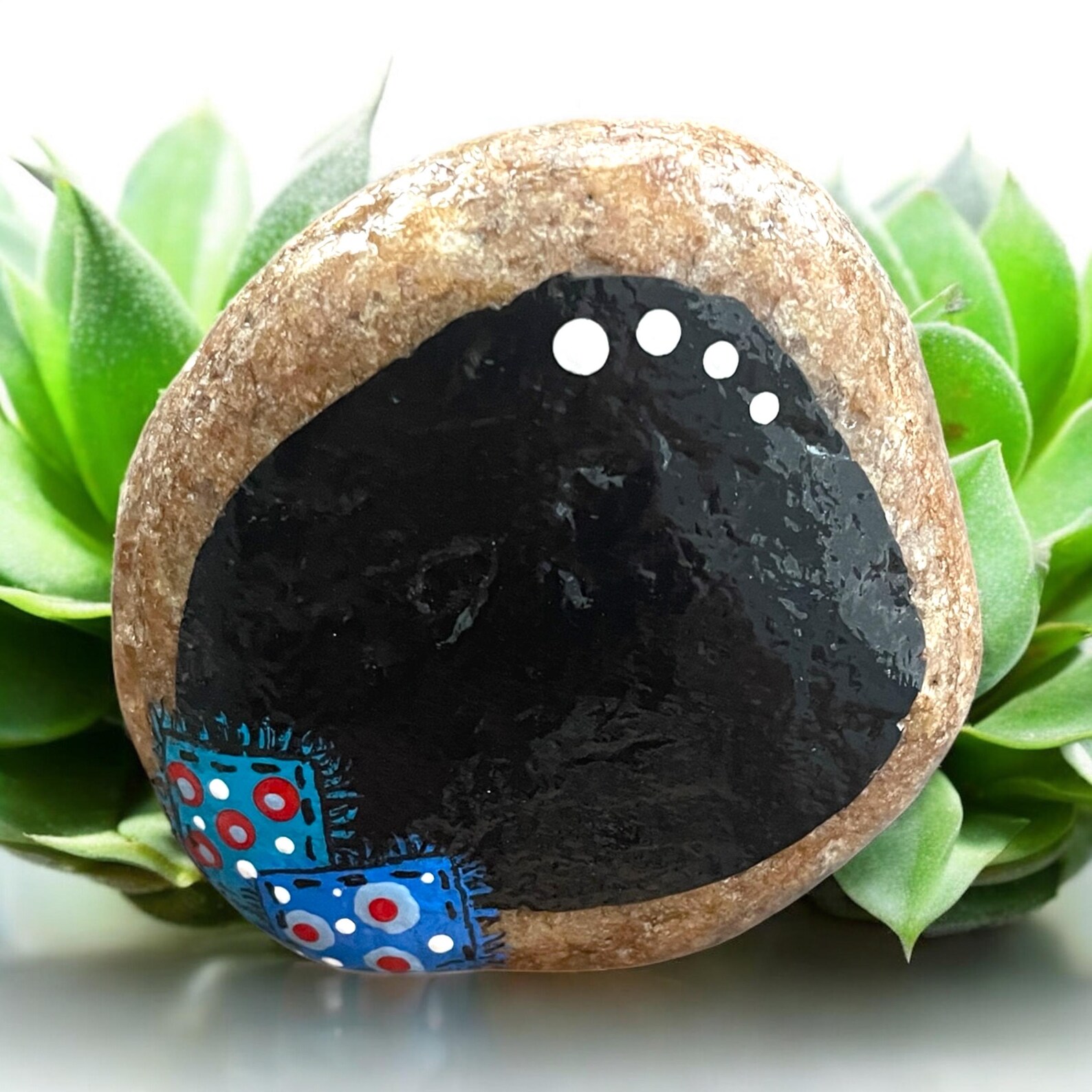 Message Stones L Hand-painted Chalkboard Rocks | Customizable Quilted ...