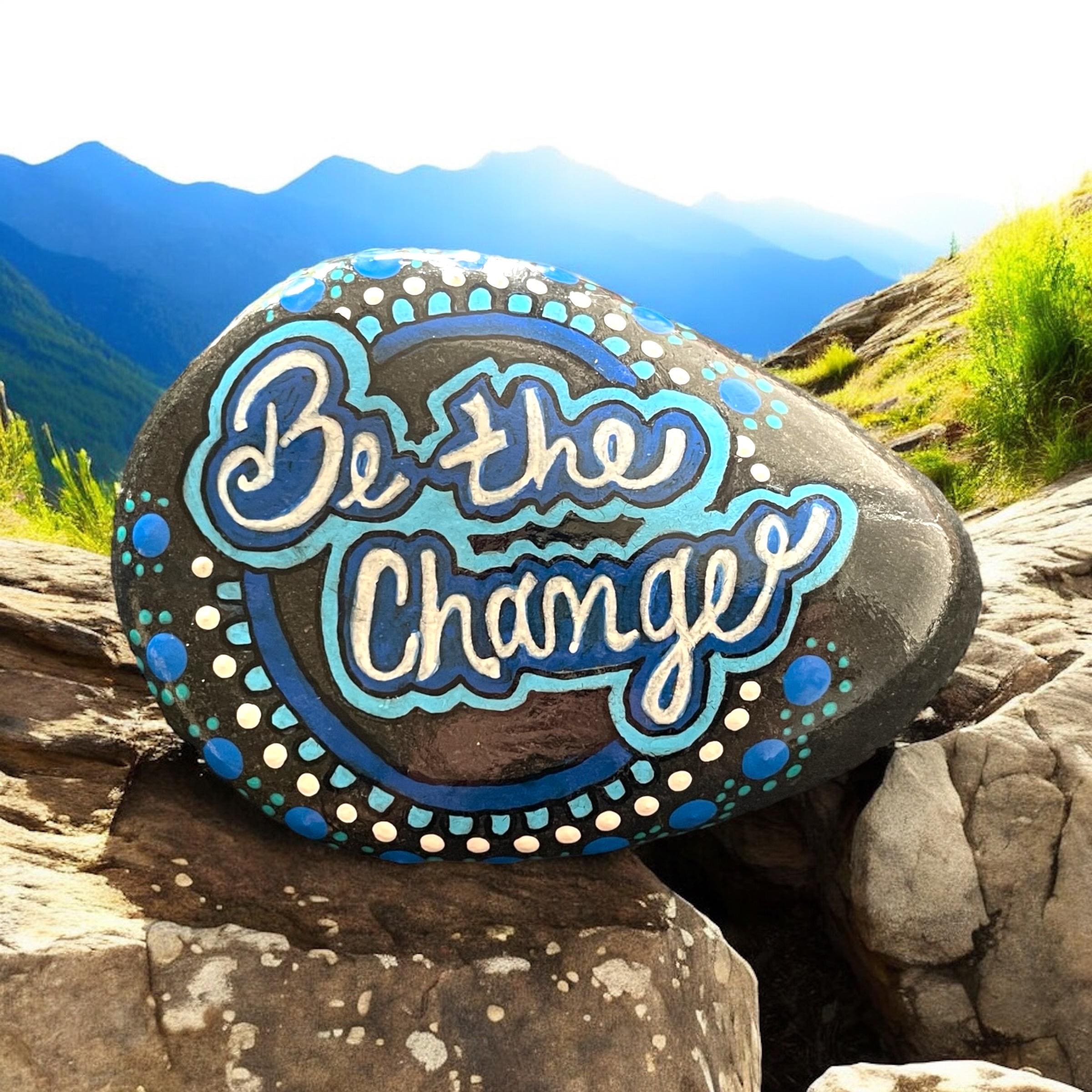 Hand-painted Inspirational Rocks: Positive Affirmations, Motivational ...