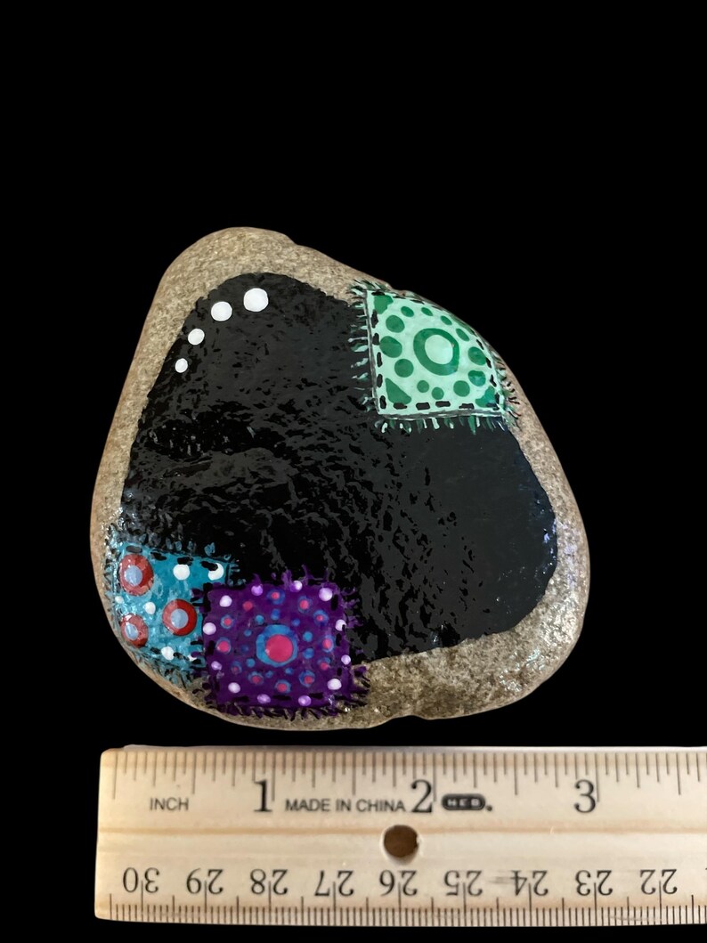 Message Stones L Hand-painted Chalkboard Rocks | Customizable Quilted ...