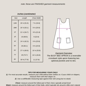 Reversible Crossback Apron PDF Sewing Pattern for Babies, Toddlers, and ...