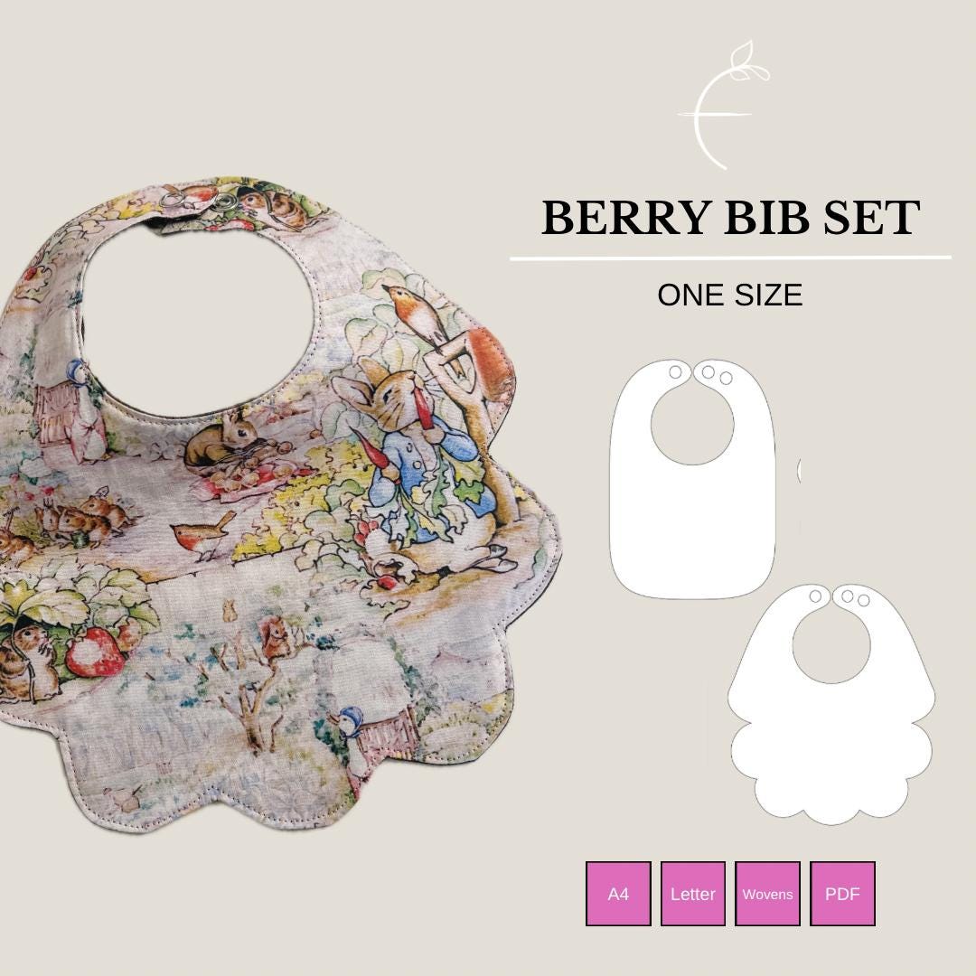 Reversible Bib Set PDF Sewing Pattern for Infants, Babies and Toddlers ...