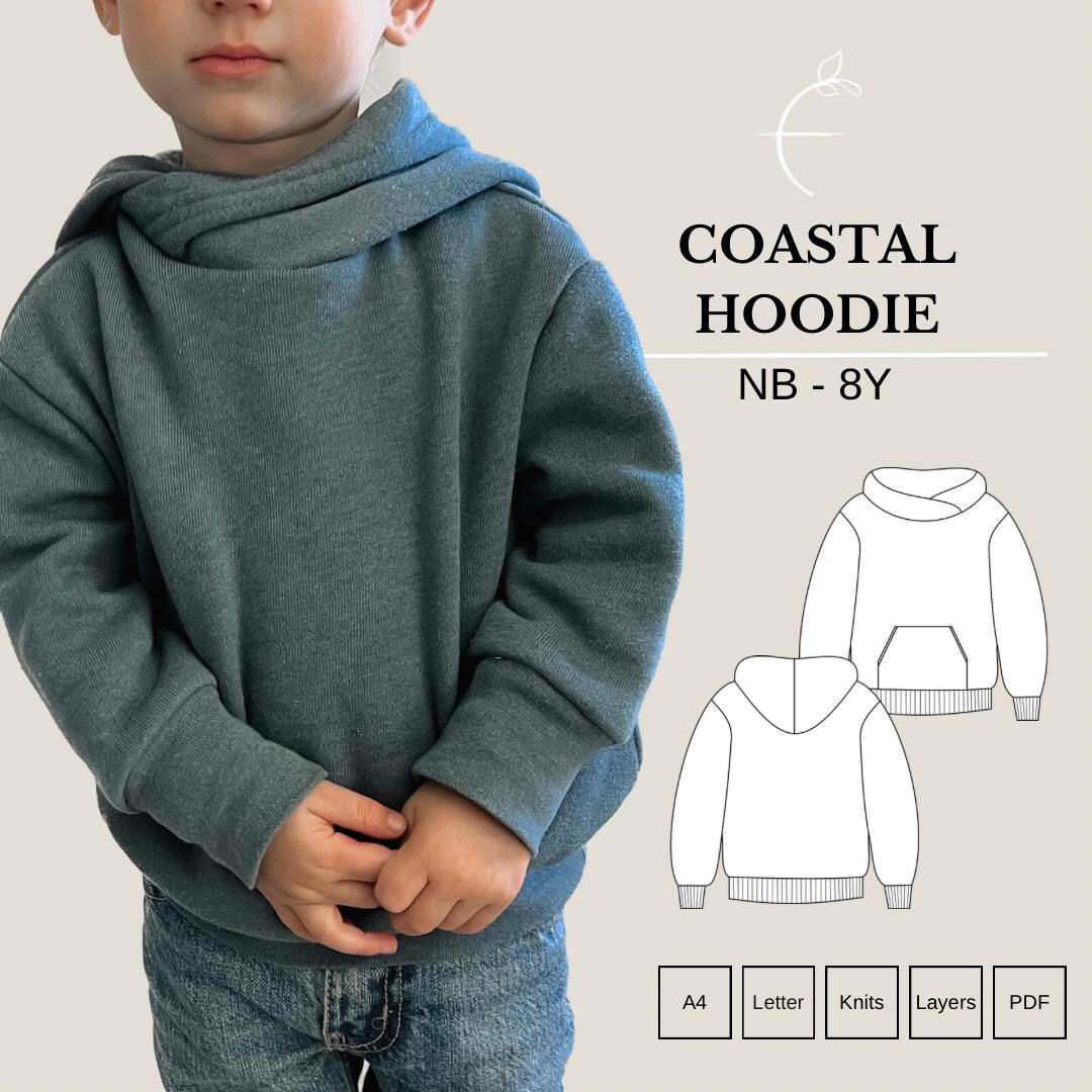 Cute Pullover Hoodie PDF Sewing Pattern for Babies, Toddlers, and Kids ...
