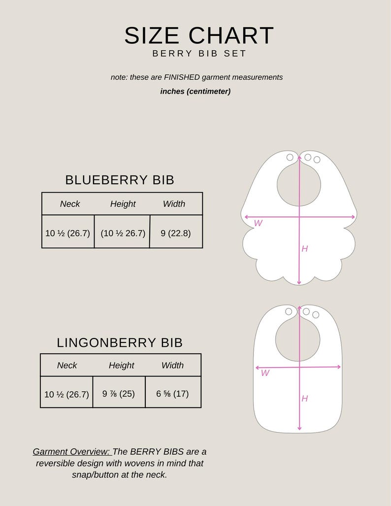 Reversible Bib Set PDF Sewing Pattern for Infants, Babies and Toddlers ...