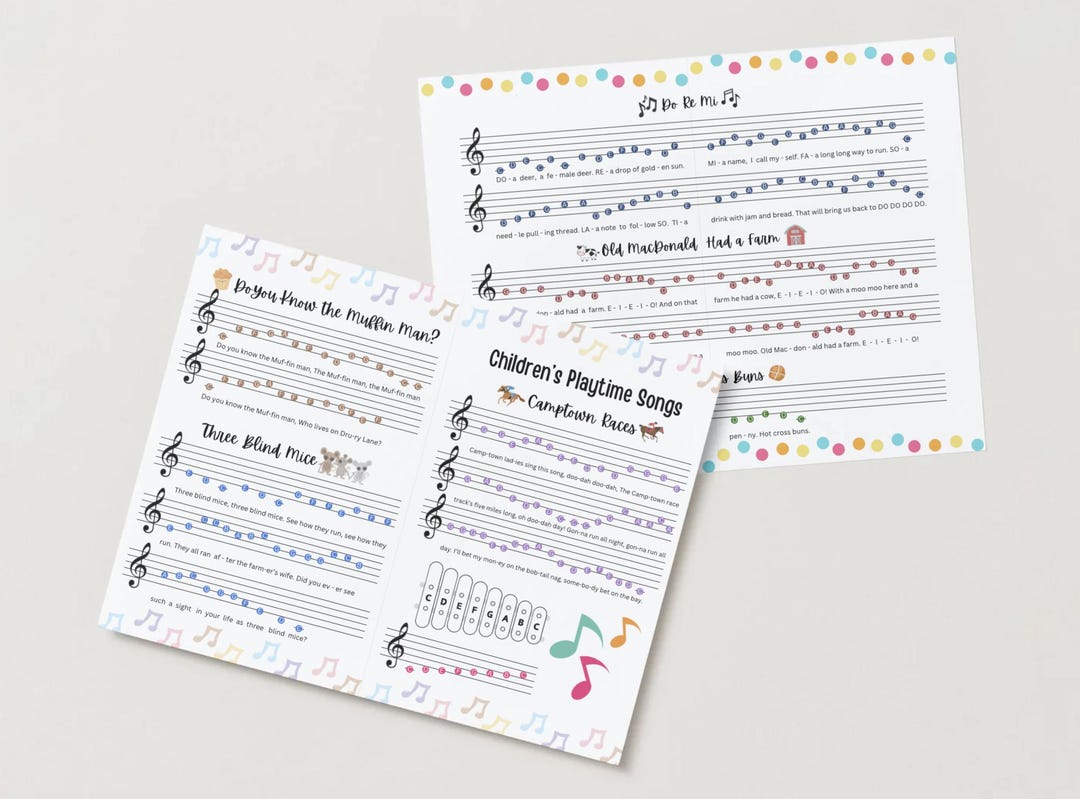 Children's Playtime Songs: Sheet Music for Xylophone and Piano (melissa ...